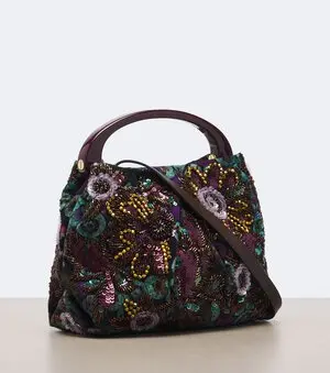 Dries Van Noten Small Sequined Top-handle Bag