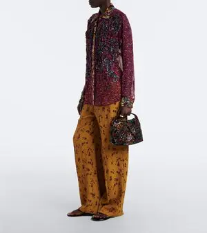 Dries Van Noten Small Sequined Top-handle Bag