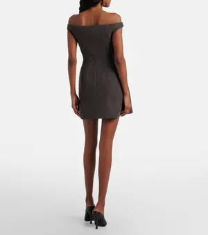 SELF-PORTRAIT Off-shoulder Appliqué Mini Dress
