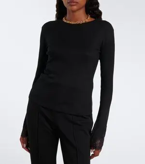 Dorothee Schumacher Lace Trimmed Cotton Top
