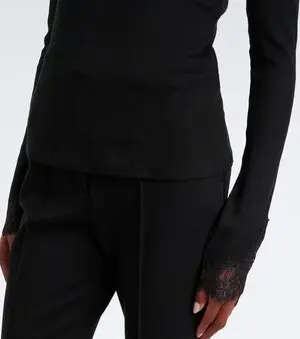 Dorothee Schumacher Lace Trimmed Cotton Top