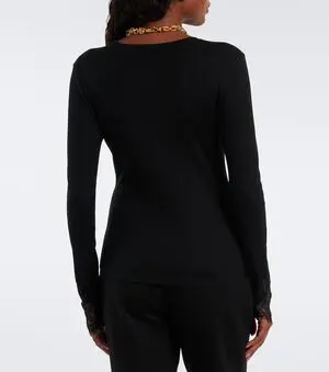 Dorothee Schumacher Lace Trimmed Cotton Top