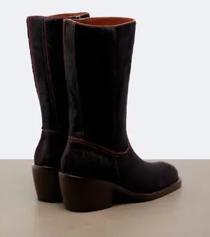 Dries Van Noten Calf Hair Mid-calf Boots