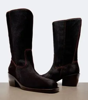 Dries Van Noten Calf Hair Mid-calf Boots
