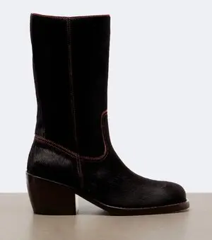 Dries Van Noten Calf Hair Mid-calf Boots