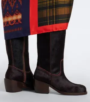 Dries Van Noten Calf Hair Mid-calf Boots