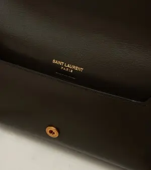 Saint Laurent Cassandre Leather Phone Pouch