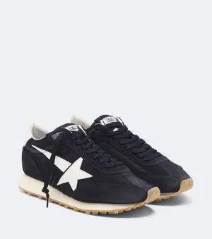 GOLDEN GOOSE Running Marathon Suede Sneakers - Blue