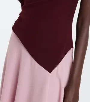 ROKSANDA Oryn Draped Asymmetric Crepe Midi Dress