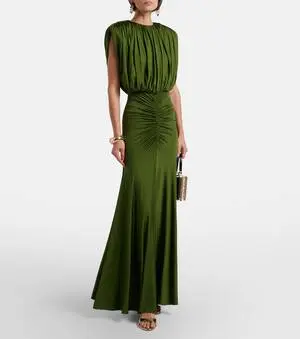 SELF-PORTRAIT Draped Ruched Gown