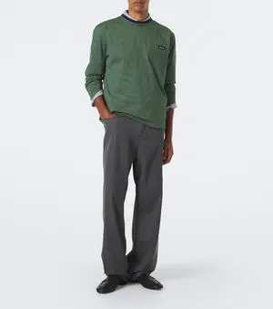 Miu Miu Striped Cotton Jersey T-shirt
