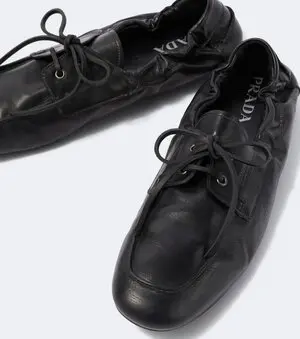 Prada Shuffle Leather Loafers