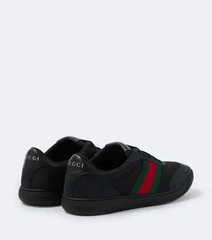 Gucci Screener Leather-trimmed Sneakers