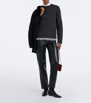 Loulou De Saison Lace-trimmed Cashmere Sweater