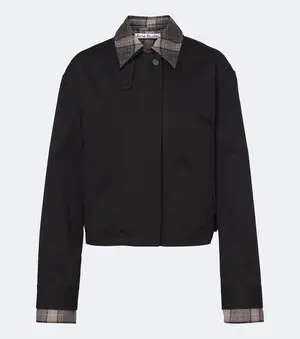 Acne Studios Layered Cotton Twill Jacket - Black