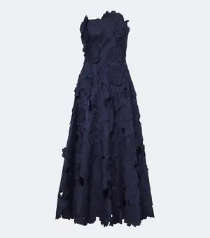 Costarellos Brissa Floral Embroidered Cocktail Dress - Blue