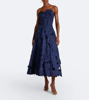 Costarellos Brissa Floral Embroidered Cocktail Dress