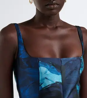 ROKSANDA Zelia Printed Gathered Midi Dress