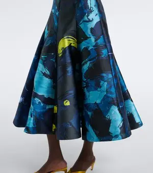ROKSANDA Zelia Printed Gathered Midi Dress