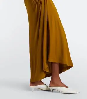Bottega Veneta Gathered Jersey Maxi Dress - Green