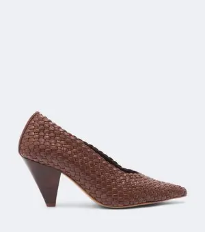 SOULIERS MARTINEZ Samia Woven Leather Pumps