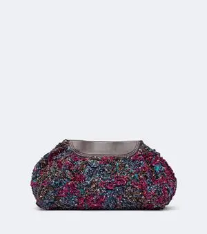 Dries Van Noten Small Embellished Leather-trimmed Clutch - Multicoloured