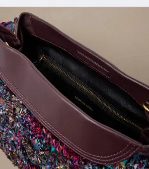 Dries Van Noten Small Embellished Leather-trimmed Clutch