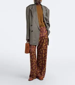 Dries Van Noten Floral Wide-leg Pants