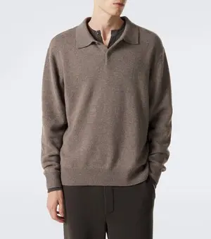 LISA YANG Rufus Cashmere Polo Sweater - Brown