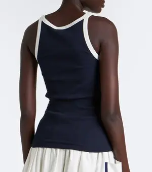 Prada Ribbed-knit Cotton Tank Top