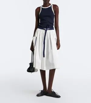 Prada Ribbed-knit Cotton Tank Top