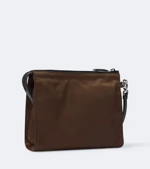 Prada Re-nylon Leather-trimmed Pouch
