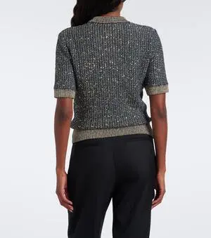 Balmain Sequined Lame Sweater