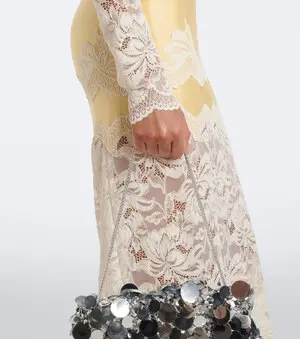 Rabanne Lace And Satin Maxi Dress