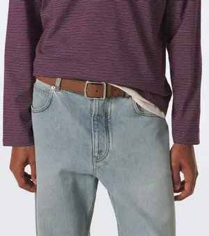 Miu Miu Striped Cotton Jersey Henley Shirt