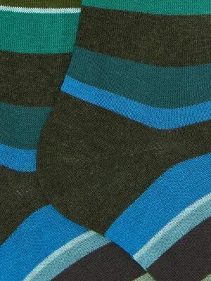 GALLO Cotton Knee High Striped Socks