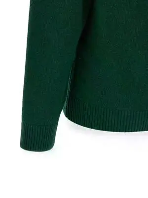 JW Anderson Logo And Wave Pattern Embroidered Wool Sweater