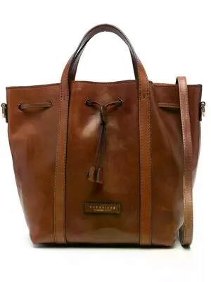 THE BRIDGE Logo-embossed Calf Leather Tote Bag