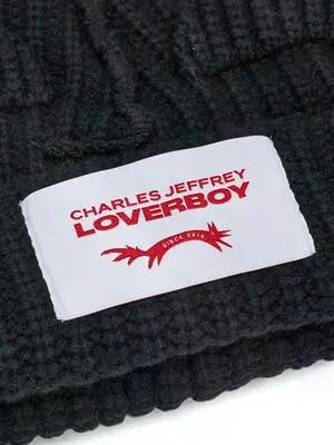 CHARLES JEFFREY Chunky Ears Ribbed Beanie Hat
