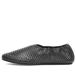 ST. AGNI Perforated Ballet Flats - Black