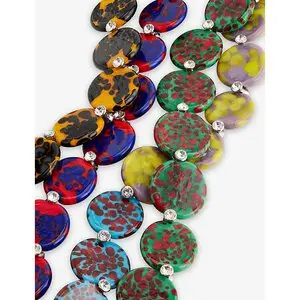 Dries Van Noten Disc Brass And Enamel Necklace
