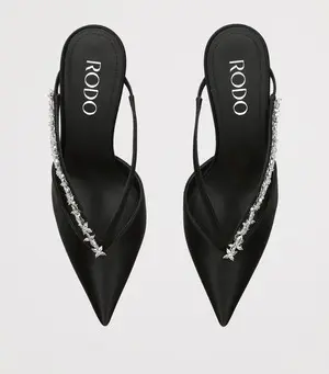 Rodo Satin Kayla Heeled Mules 75