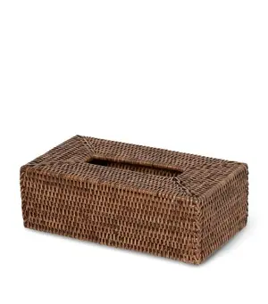 DECOR WALTHER Rattan Basket Tissue Box - Brown