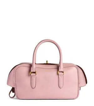 Balenciaga Lambskin Le 7 Bowling Bag - Pink