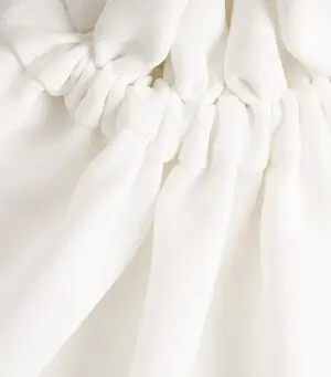 EDELINE LEE Ruff Blouse With Elasticated Neckline - Ivory