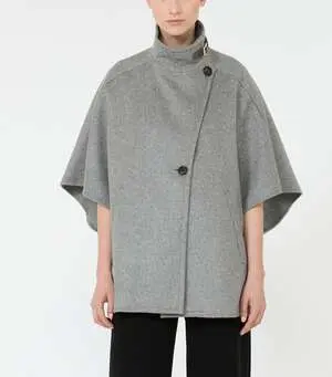 Max Mara Cashmere High-neck Cape Jacket