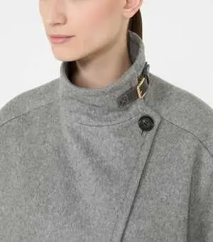 Max Mara Cashmere High-neck Cape Jacket