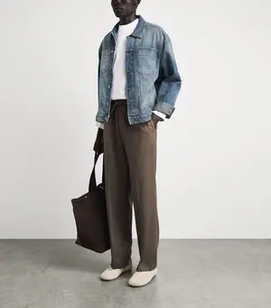7 For All Mankind Distressed Denim Trucker Jacket