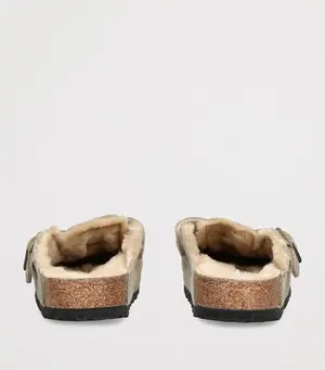 BIRKENSTOCK Shearling Boston Clogs