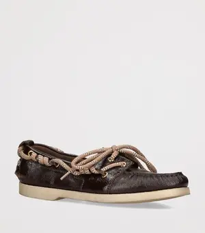 GOLDEN GOOSE Leather Boat Shoes